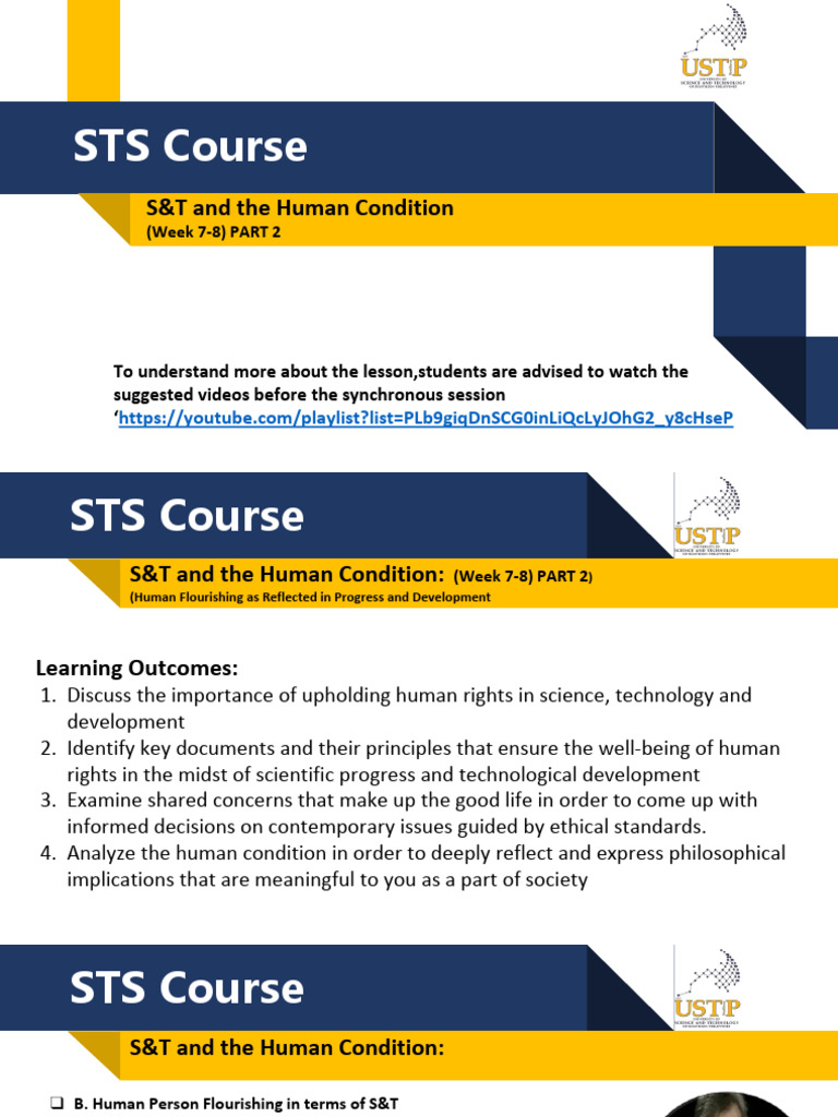 WEEK 7 8 STS and The Human Condition Part 2 | PDF | Science | Martin ...