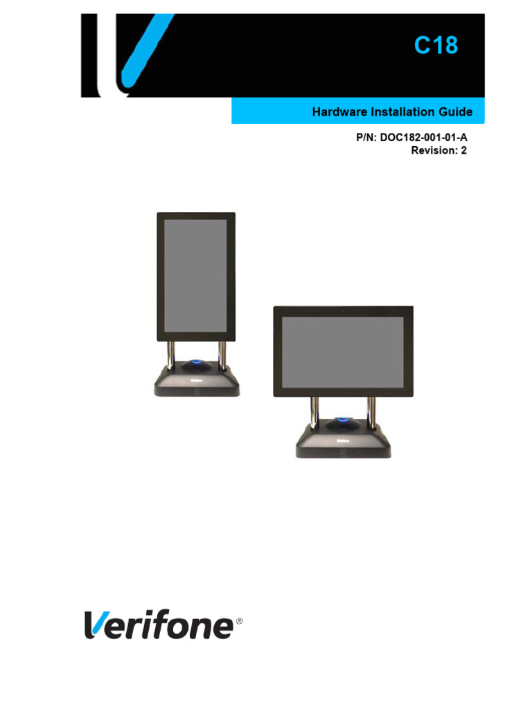 Verifone: C18 Register - Hardware Installation Guide | PDF | Debit Card ...
