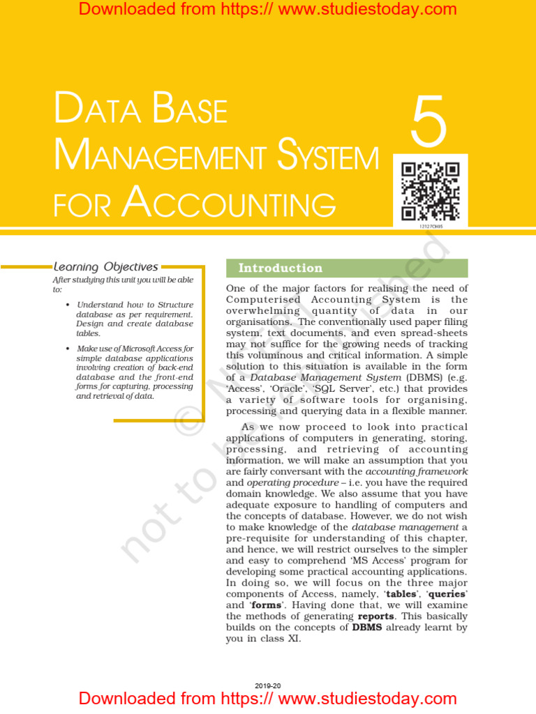 NCERT Class 12 Accountancy Computerised Accounting Spreadsheet | PDF | Computers