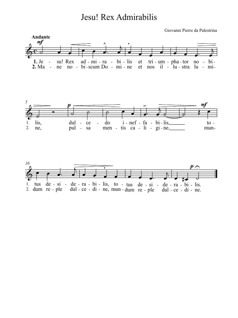 05 - Jesus Rex Admirabilis | PDF