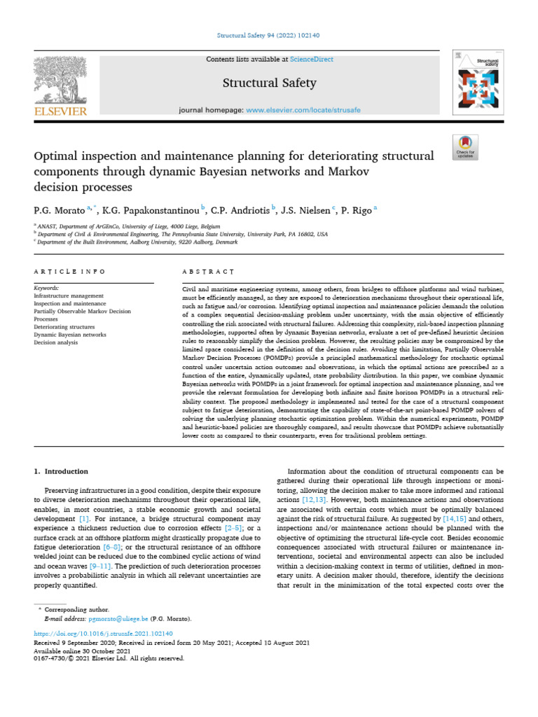 Optimal inspection and maintenance planning for deteriorating structural components through ...