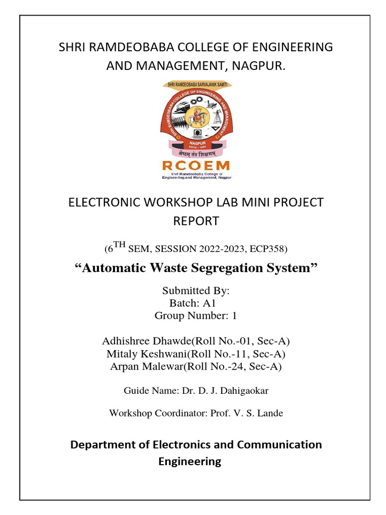 Project Final Report | PDF | Waste | Waste Management