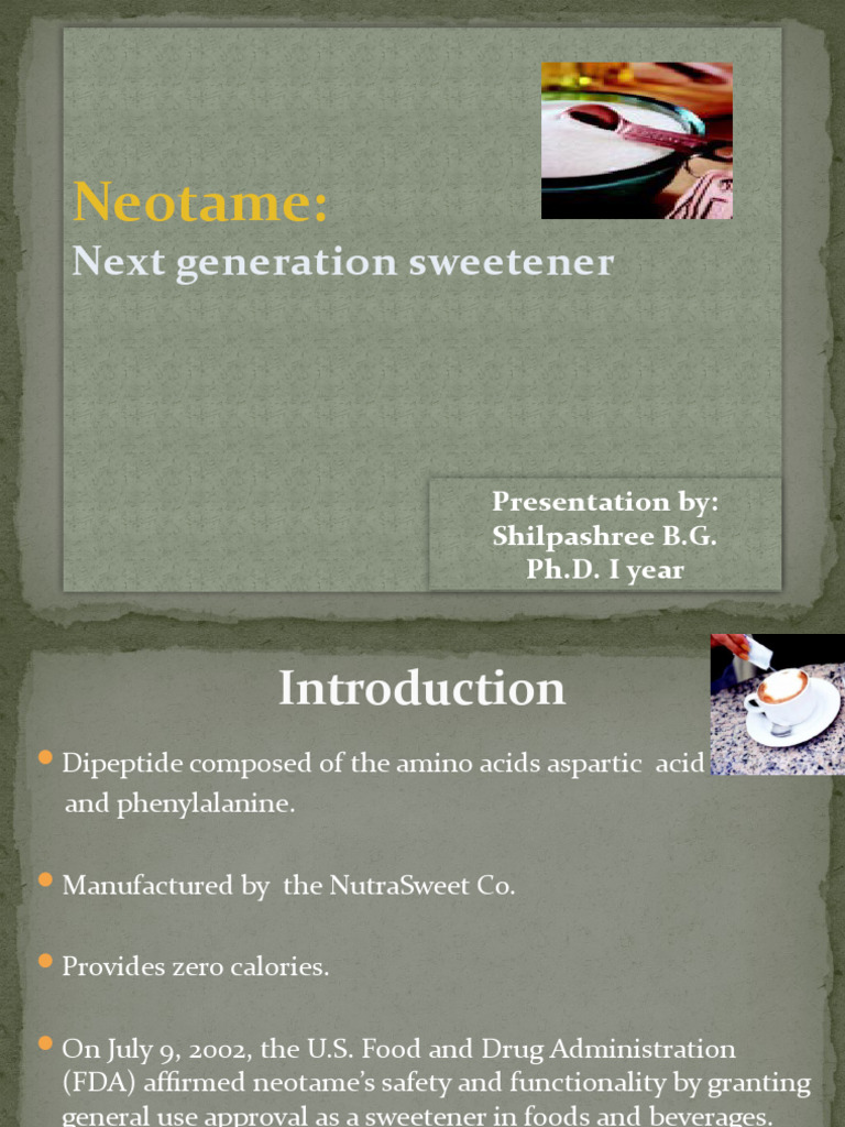 Neotame 1 | PDF | Sugar Substitute | Organic Compounds