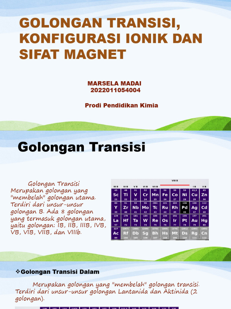 Golongan Transisi Oleh Marsela Madai | PDF