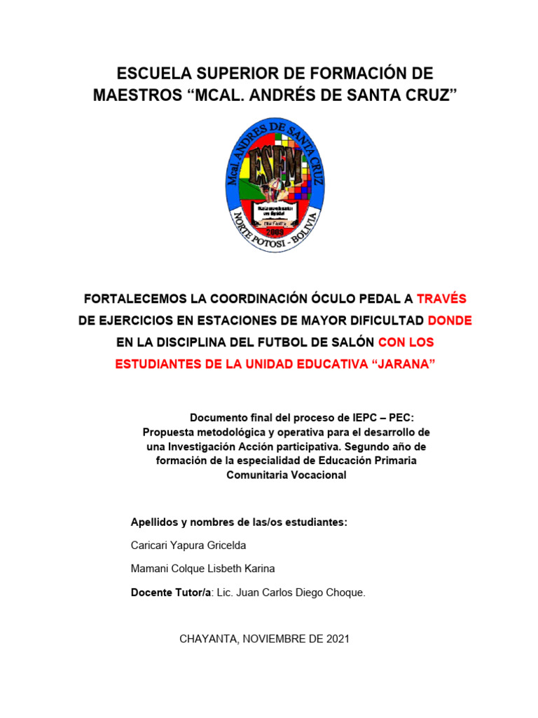 Artículo de La Iepc-pec 2021. Caricari Yapur | PDF | Enseñando | Investigación de acción ...