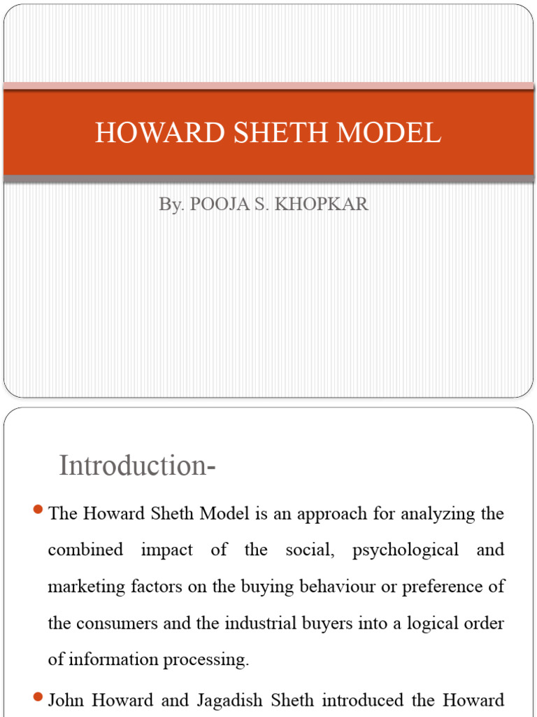 Howard Sheth Model | PDF | Behavior | Procurement