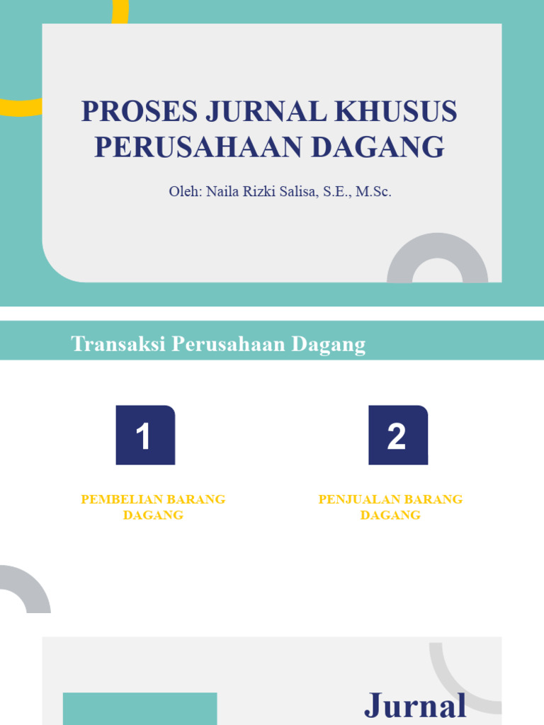 Proses Jurnal Khusus Perusahaan Dagang | PDF