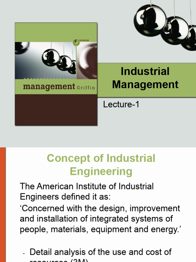 Lecture-01 Basics of Industrial Management | PDF | Decision Making ...