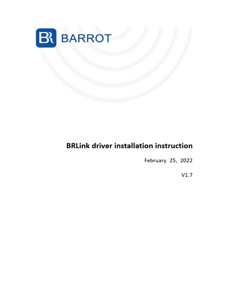 BARROT - BRLink Driver - Installation Instruction - V1.7 | PDF | Bluetooth | Device Driver