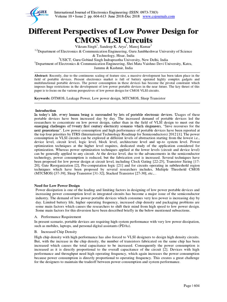 Paper | PDF | Mosfet | Cmos