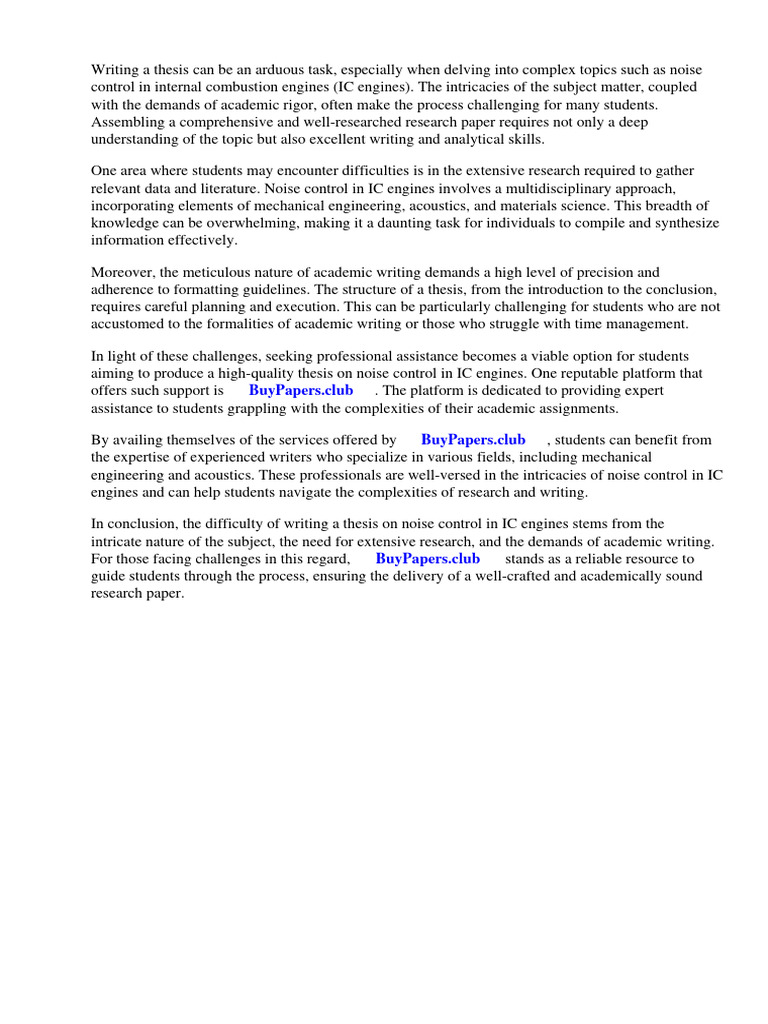 Research Paper On Noise Control in Ic Engine | PDF | Noise | Engines