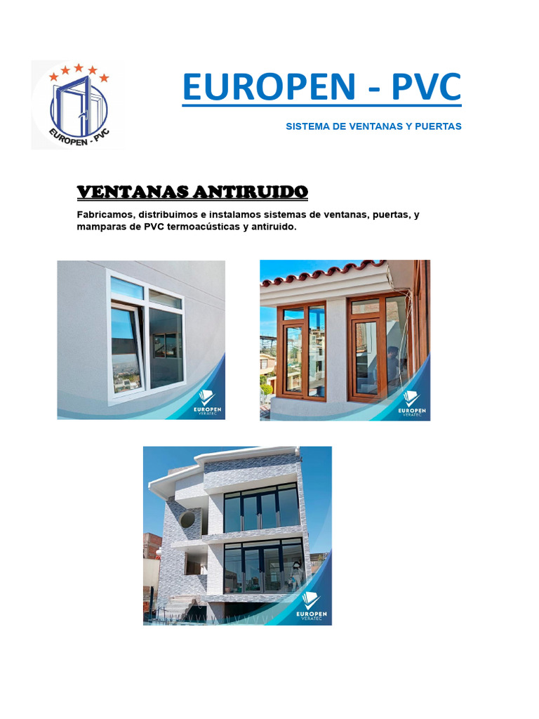Ventanas PVC Antirruido y Termoacústicas | PDF