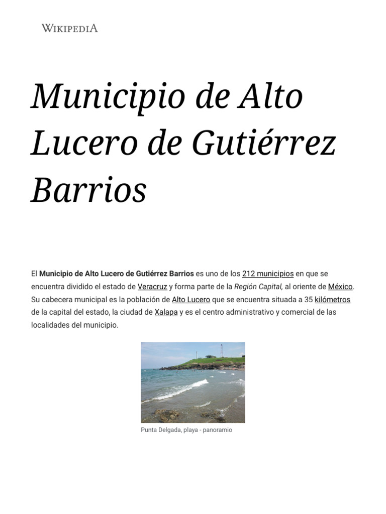 Municipio de Alto Lucero de Gutiérrez Barrios - Wikipedia, La ... Municipio de Alto Lucero de Gutiérrez Barrios - Wikipedia, La ...
