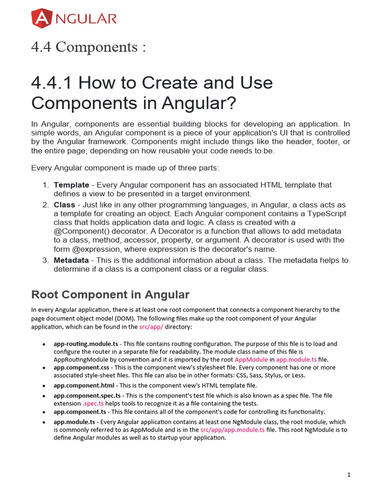 Angular 8 | PDF | Document Object Model | Class (Computer Programming)
