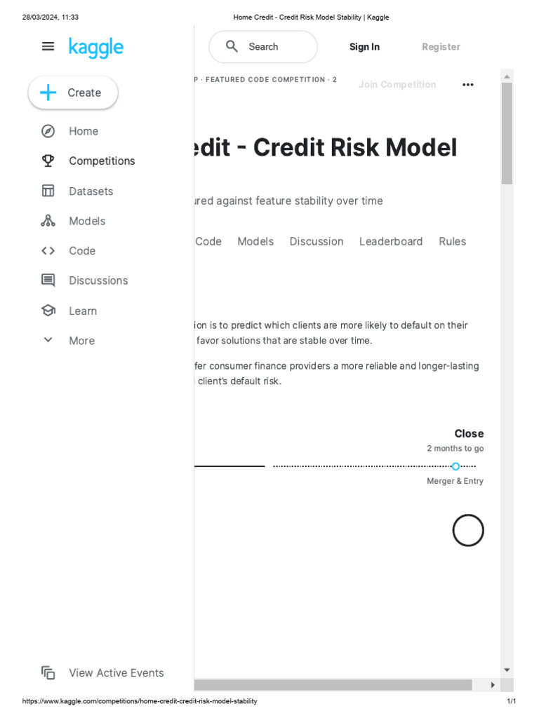 Home Credit - Credit Risk Model Stability - Kaggle | PDF