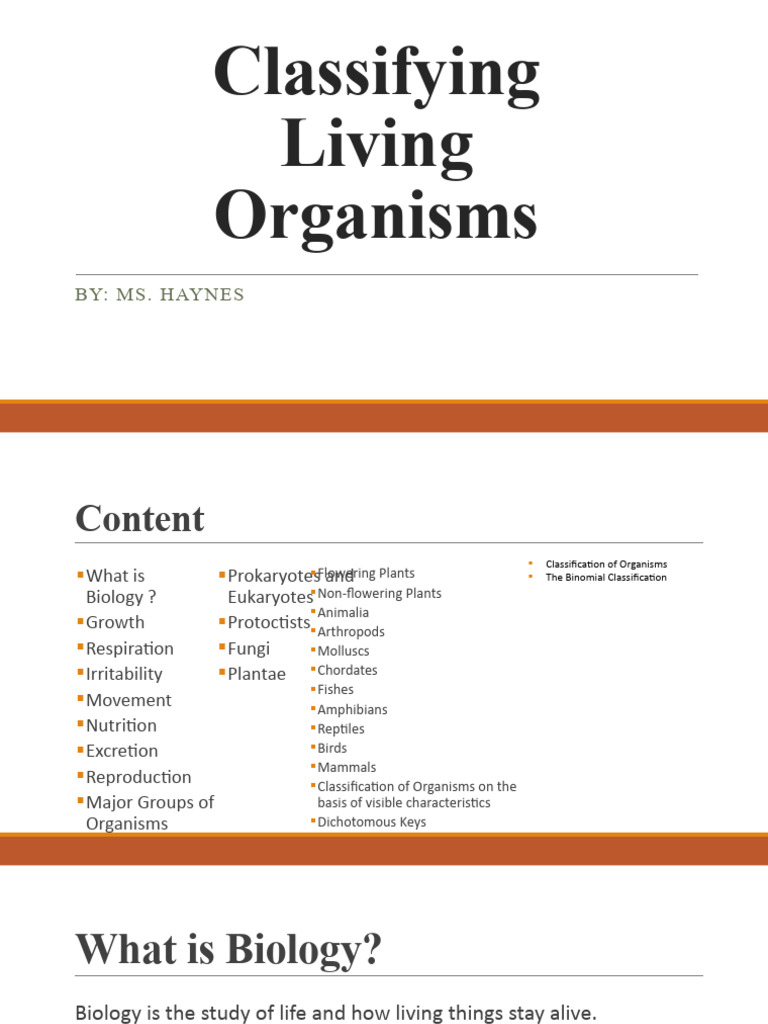 Classifying Living Organisms | PDF | Fungus | Cell (Biology)