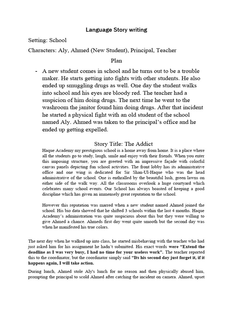 Language Story Writing Building | PDF