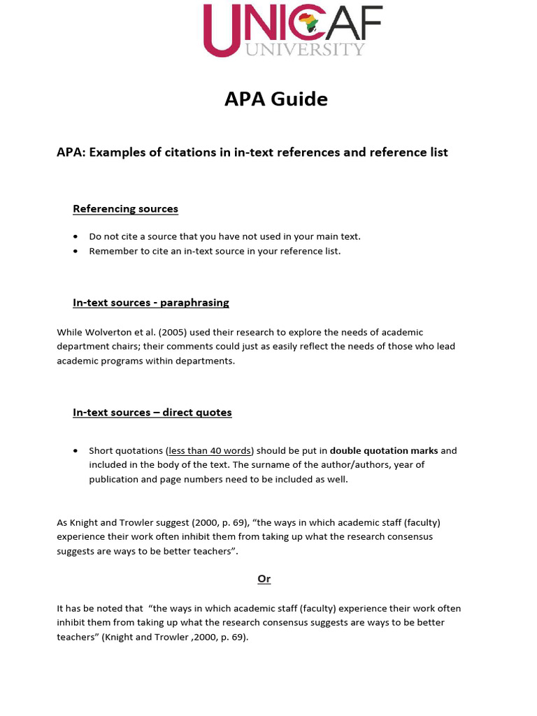 Apa Guide | Pdf | Apa Style | Citation