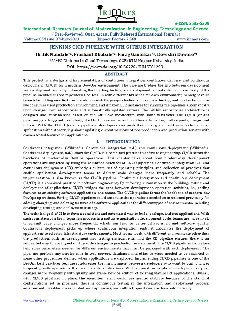 Fin Irjmets1689000945 | PDF | Software Engineering | Systems Architecture