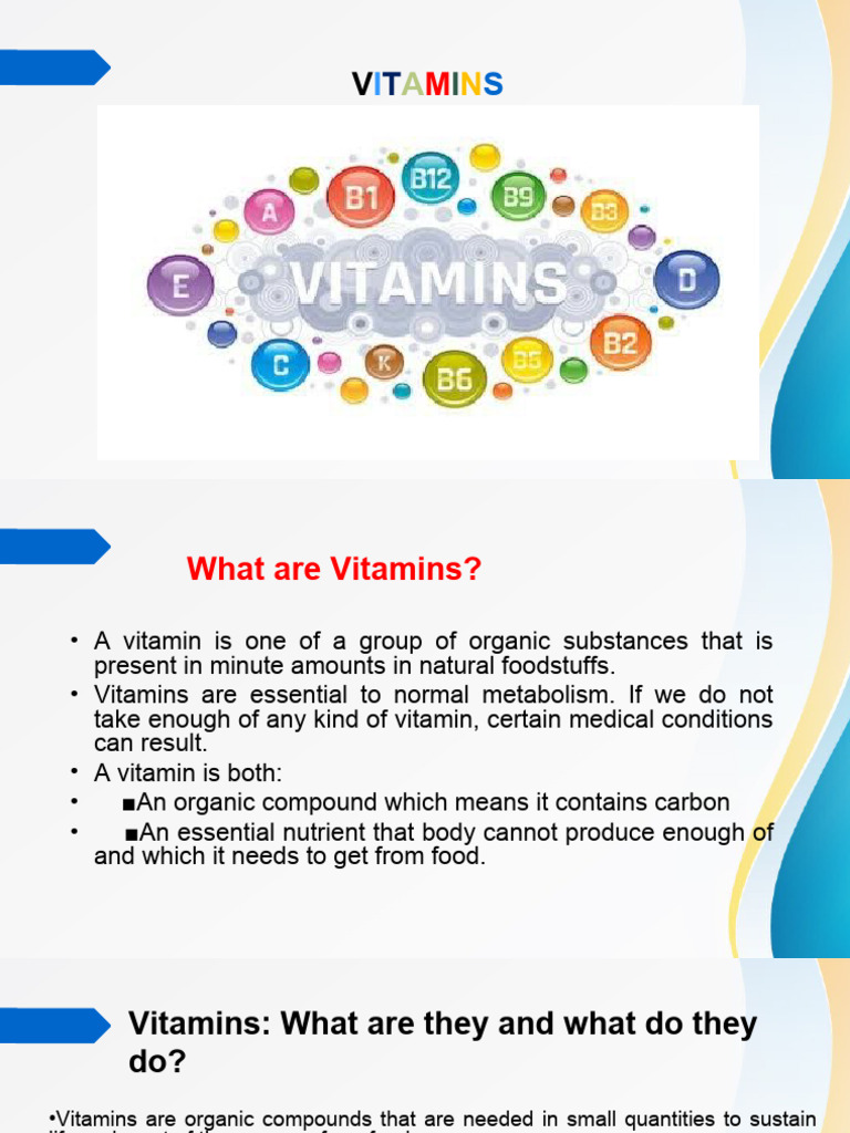 Vitamins | PDF | Vitamin | Vitamin C