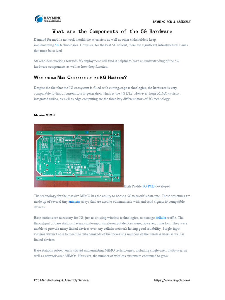 What Are The Components of The 5G Hardware | PDF | 4 G | Mimo