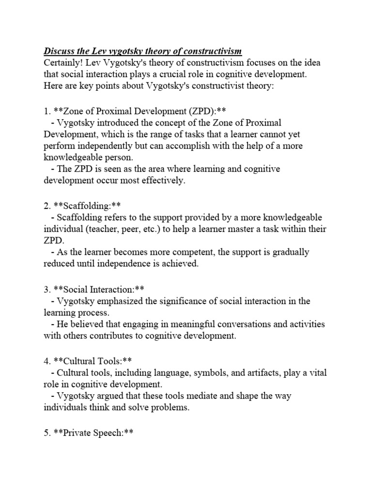 C1 Notes | PDF | Adolescence | Constructivism (Philosophy Of Education)