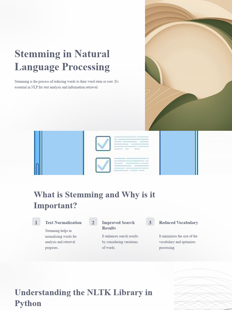 04_StemminginNLP | PDF | Python (Programming Language) | Algorithms
