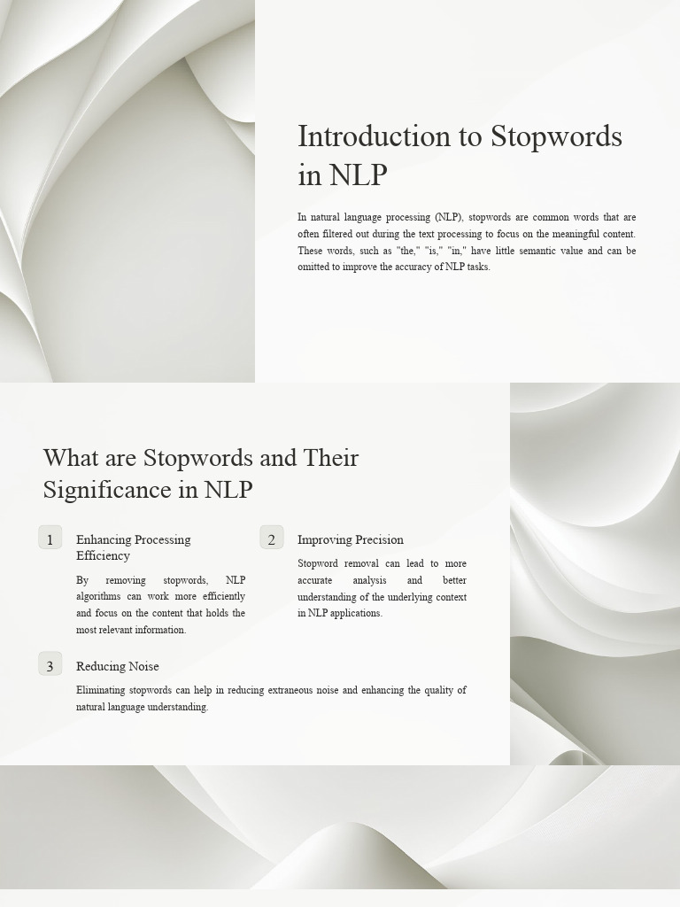 Introduction To Stop Words Inn LP | PDF | Data Science | Human ...