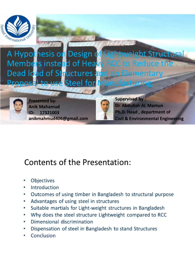 Light-Weight Structures (Presentation) | PDF