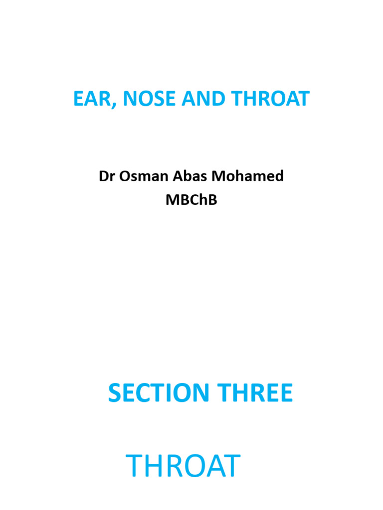 Ear, Nose and Throat | PDF | Esophagus | Anatomy