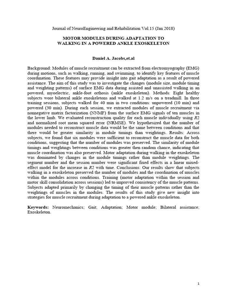 Abstrak Journal of NeuroEngineering and Rehabilitation Vol.15 | PDF ...