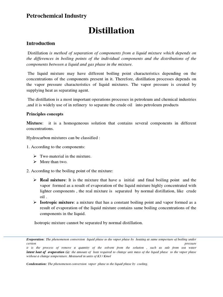 Distillation 1 | PDF | Distillation | Evaporation