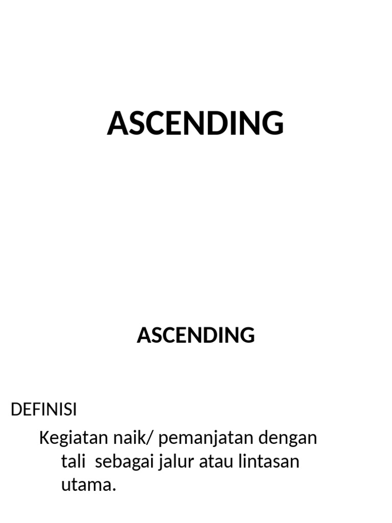 Ascending & Descending | PDF