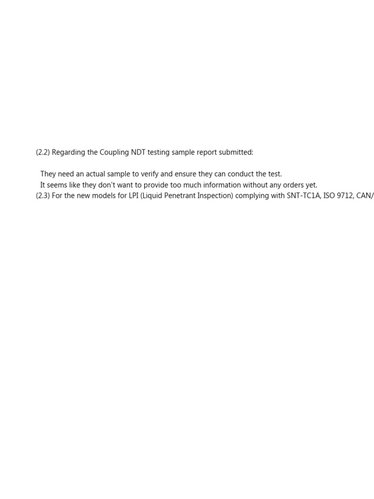 NDT - LPT Testing Update | PDF