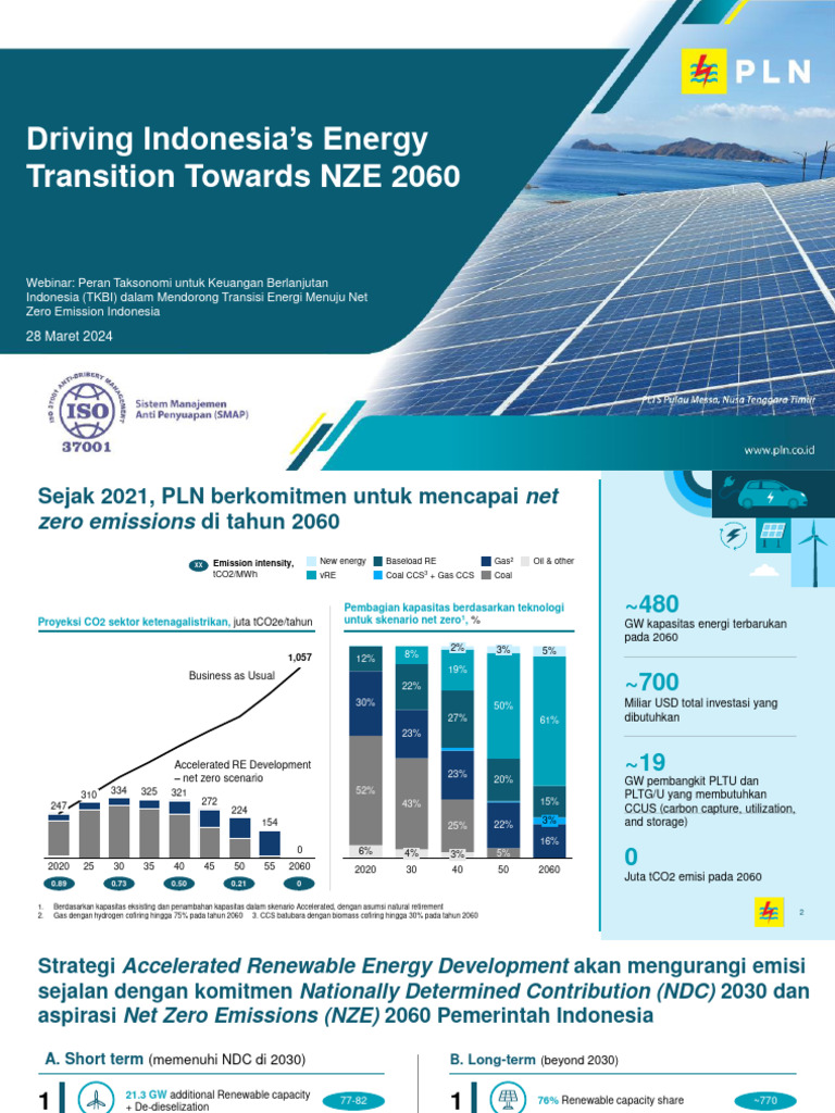 PLN Driving Renewable Energy Towards NZE 2060 | PDF