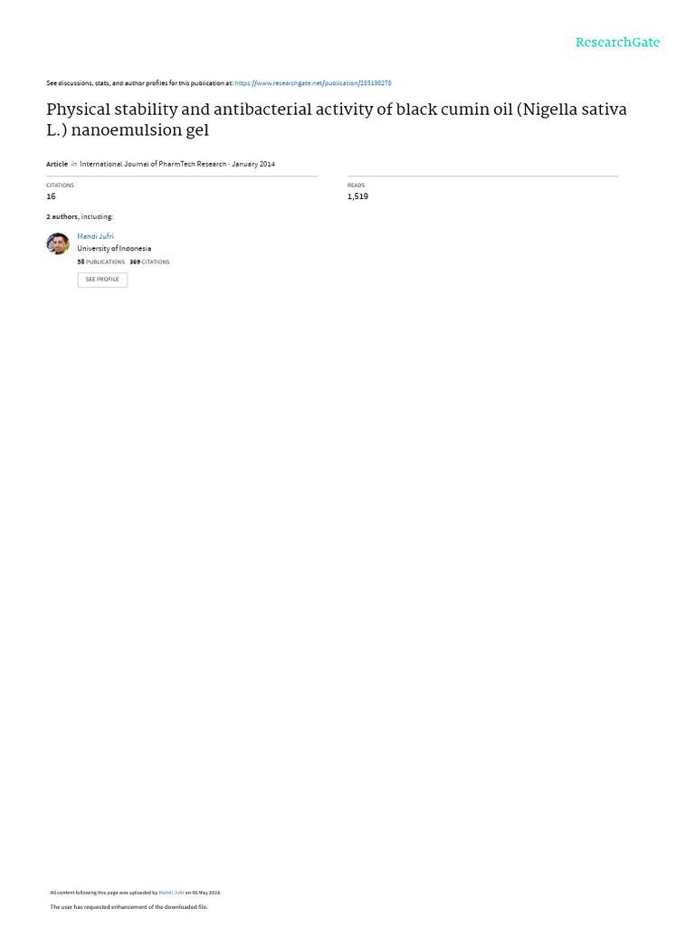 Black Cumin Olina No Emulsion | PDF | Emulsion | Chemical Substances