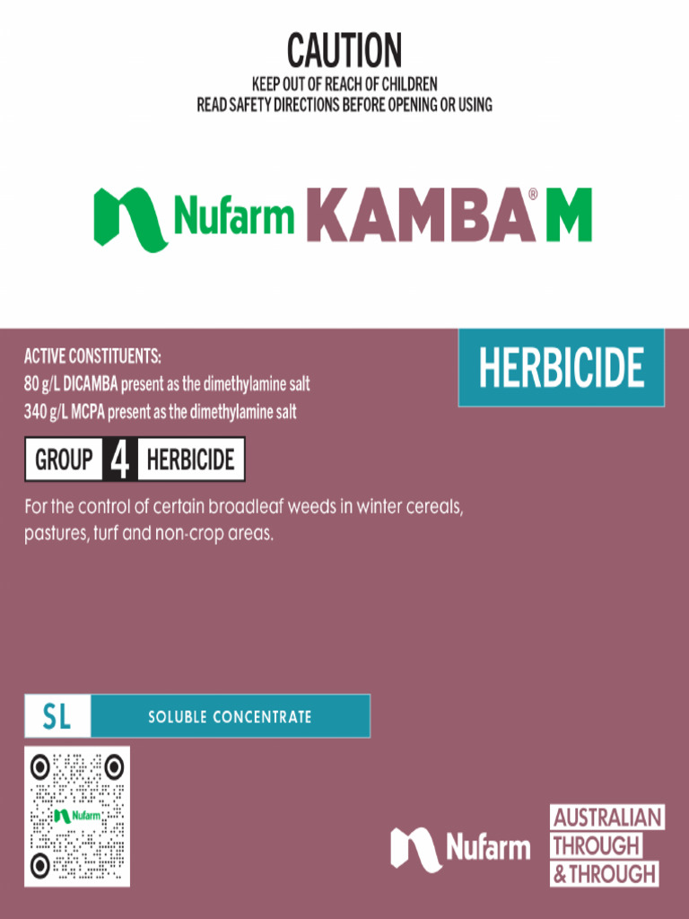 0160 Nufarm Kamba M Herbicide | PDF | Herbicide | Weed