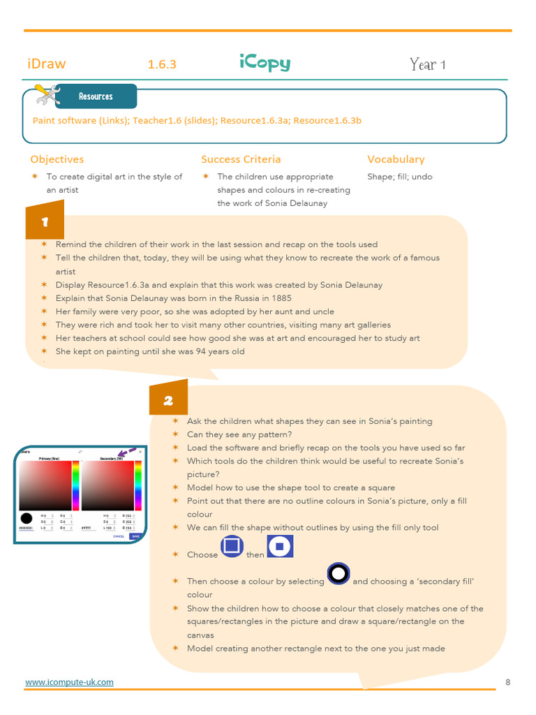 Y1 Idraw Lesson3 | PDF