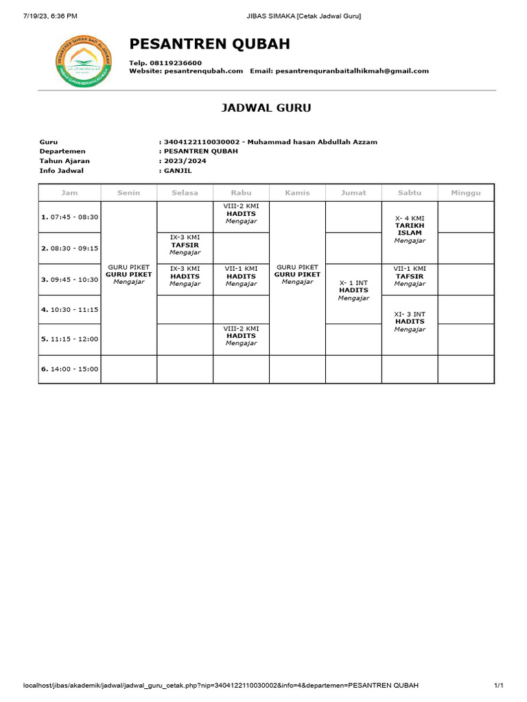 Ust. M Hasan Abdullah Azam | PDF
