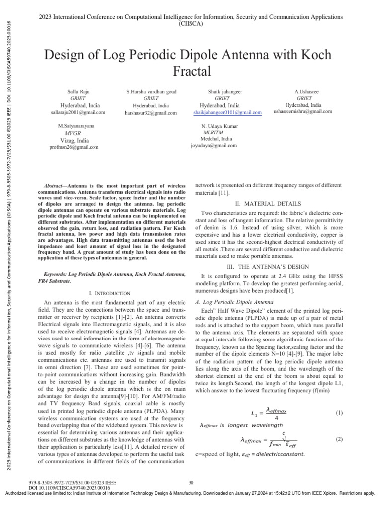 Design_of_Log_Periodic_Dipole_Antenna_with_Koch_Fractal | PDF