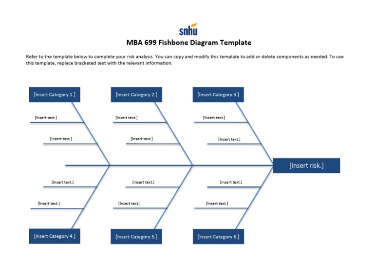 MBA 699 Fishbone Diagram Template | PDF