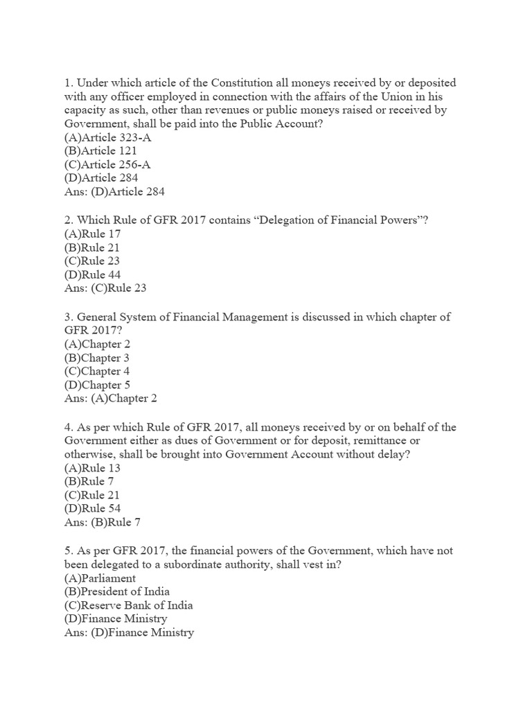 GFR 2017 | PDF | Expense | Money