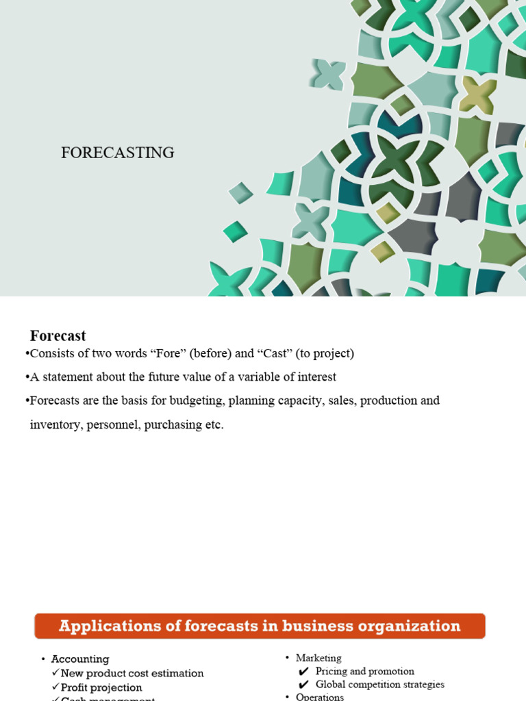 Forecasting Pdf Forecasting Errors And Residuals 6354