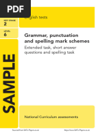 Entry Level 2 Writing Mark Scheme | PDF | Question | Sentence (Linguistics)