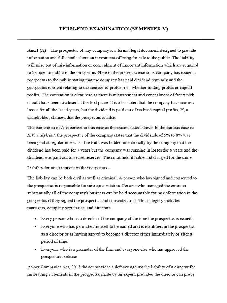 Company Law Pdf Preferred Stock Dividend