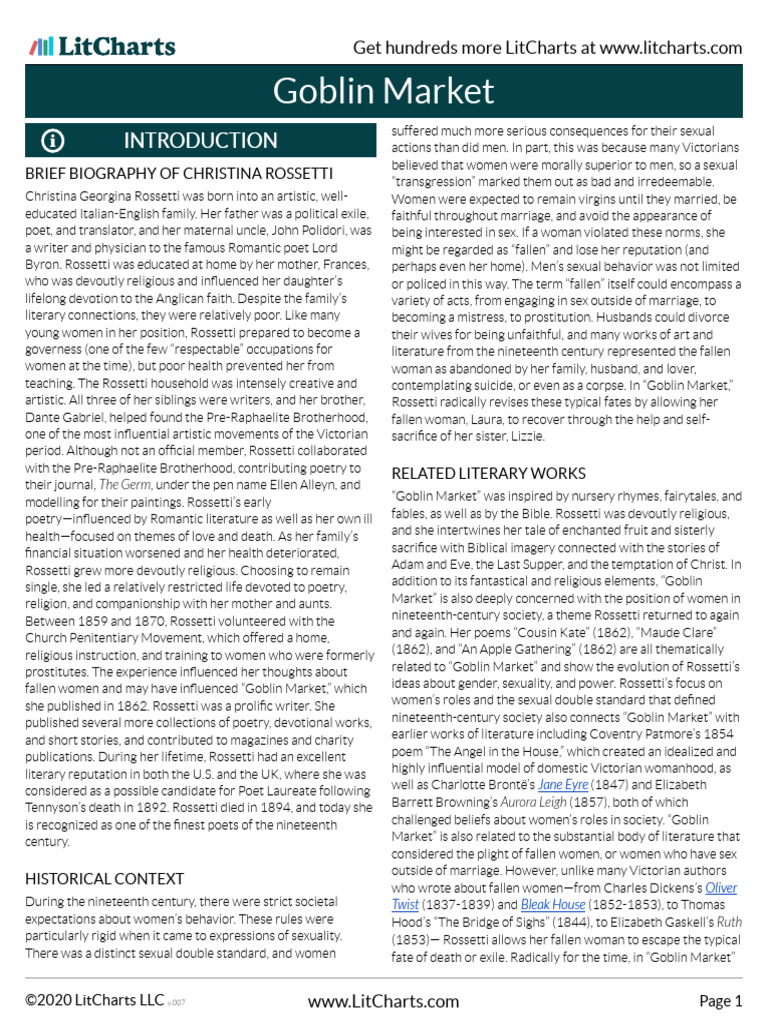 Goblin Market LitChart | PDF