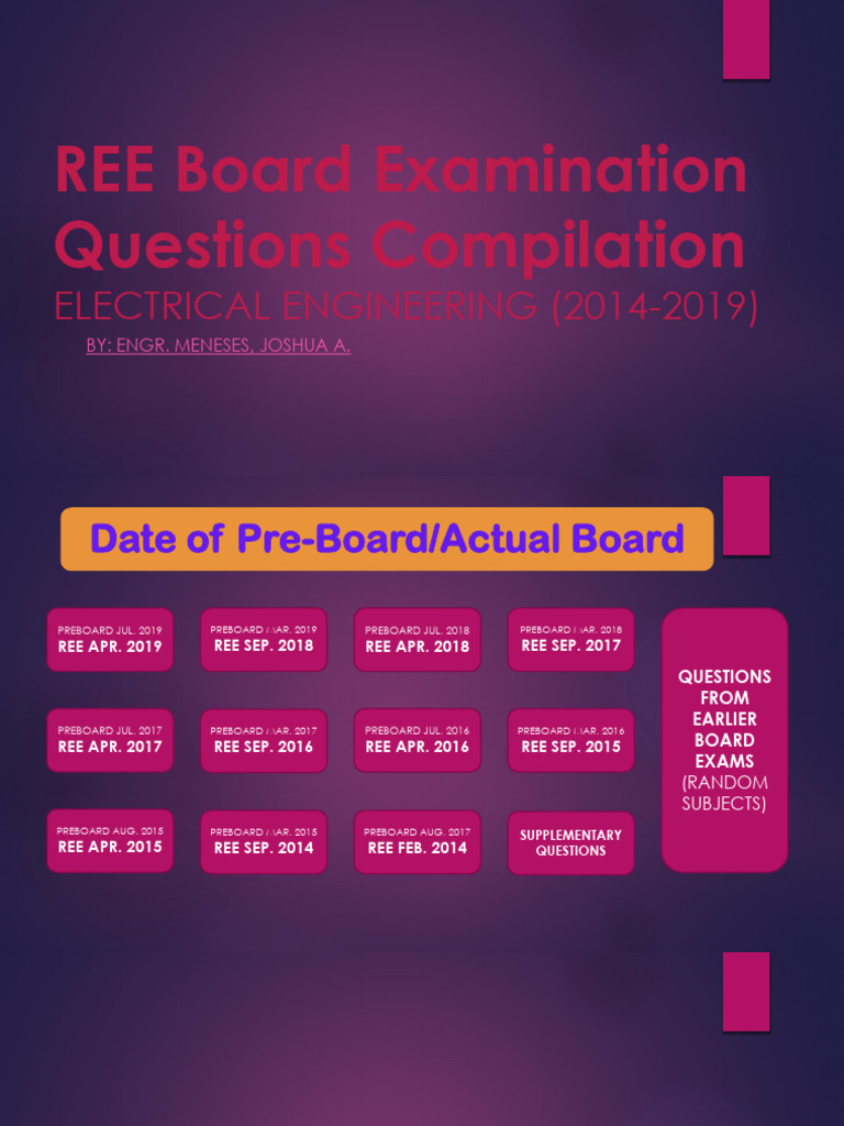 REE Board Examination Questions Compilation ESAS | PDF | Laws Of ...