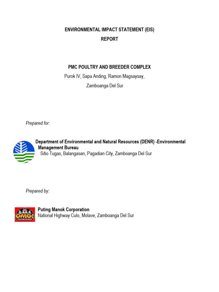 PMC Poultry and Breeder Complex EIS Report Revise | PDF | Environmental ...
