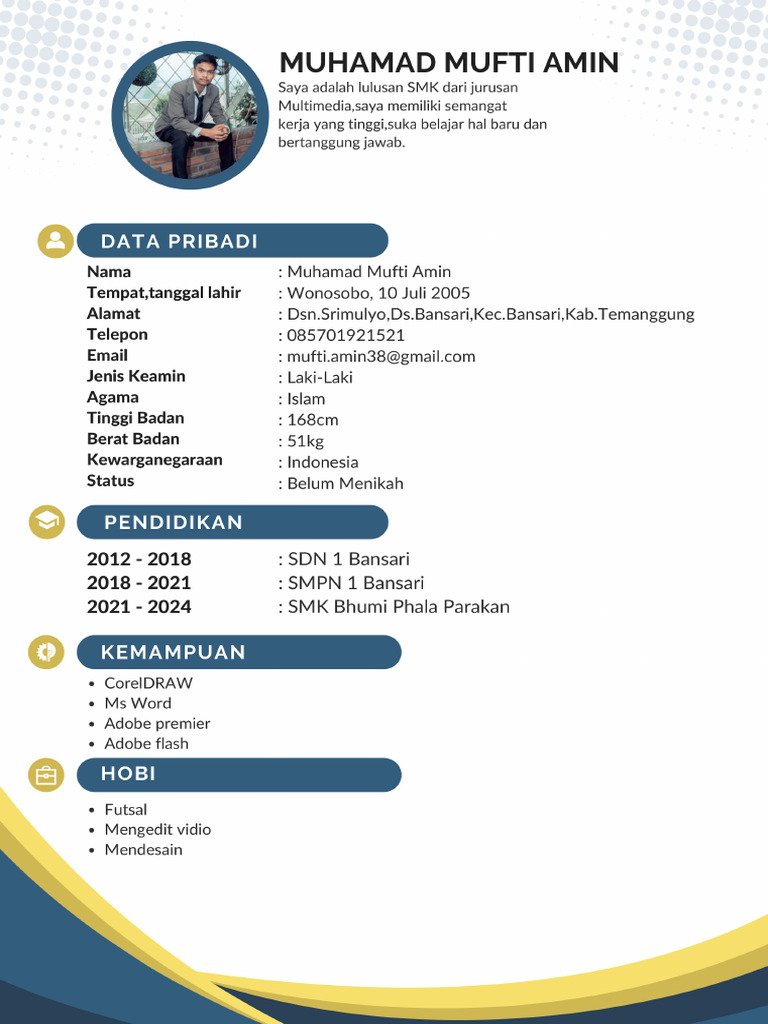 CV MUHAMAD MUFTI AMIN | PDF