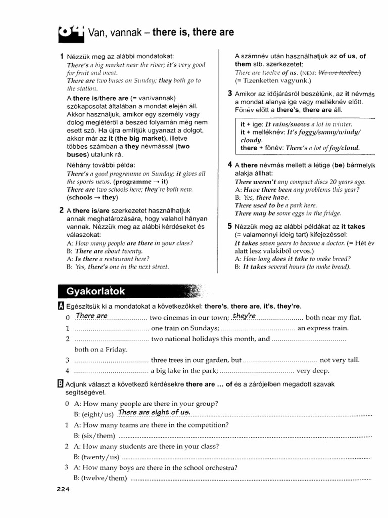 Oxford Angol Nyelvtan - THERE IS and THERE ARE, THERE WAS and THERE ...